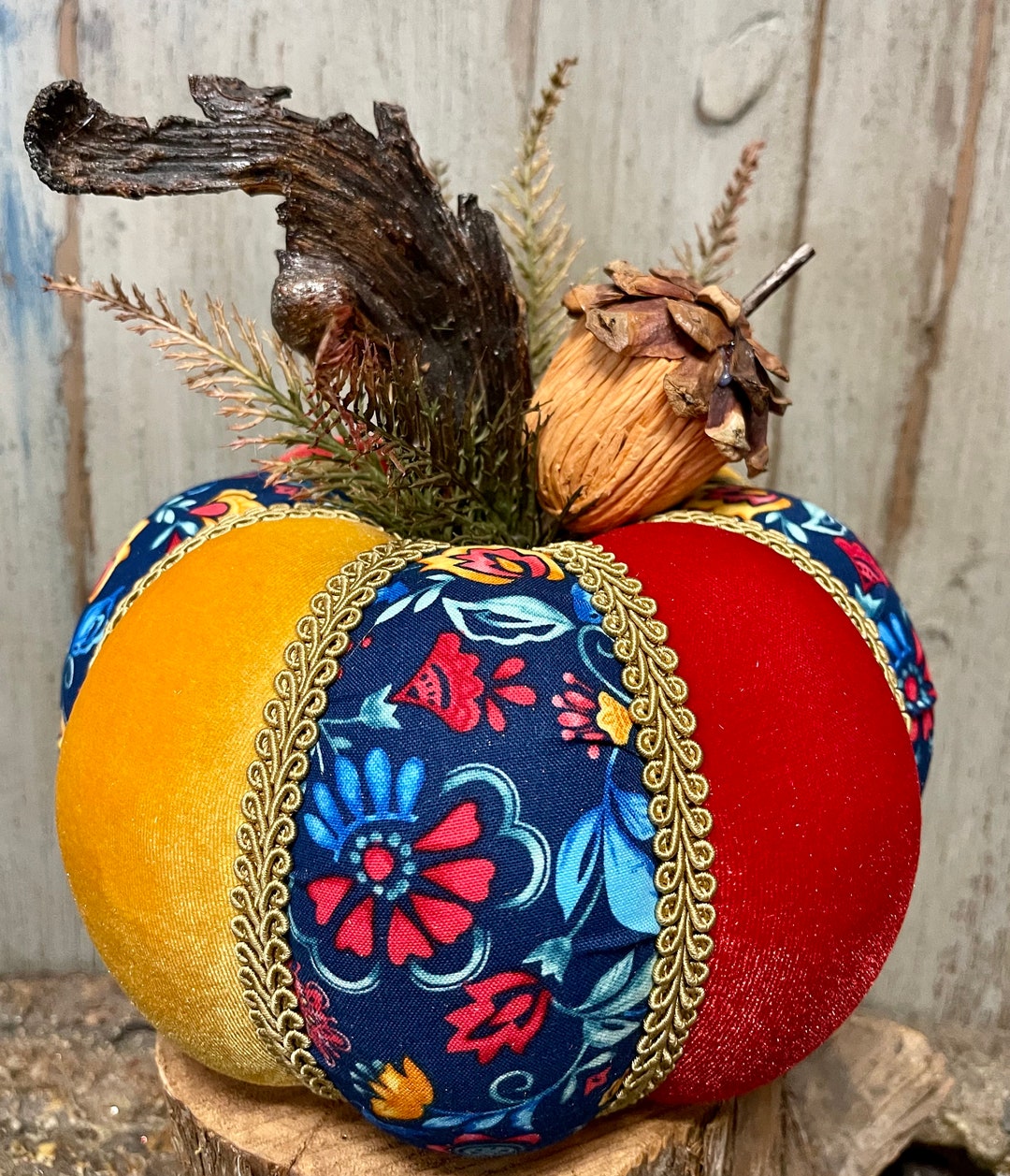 Fall Pumpkin, Handmade Pumpkin, Fabric Pumpkin, Fall Decor, Handmade ...