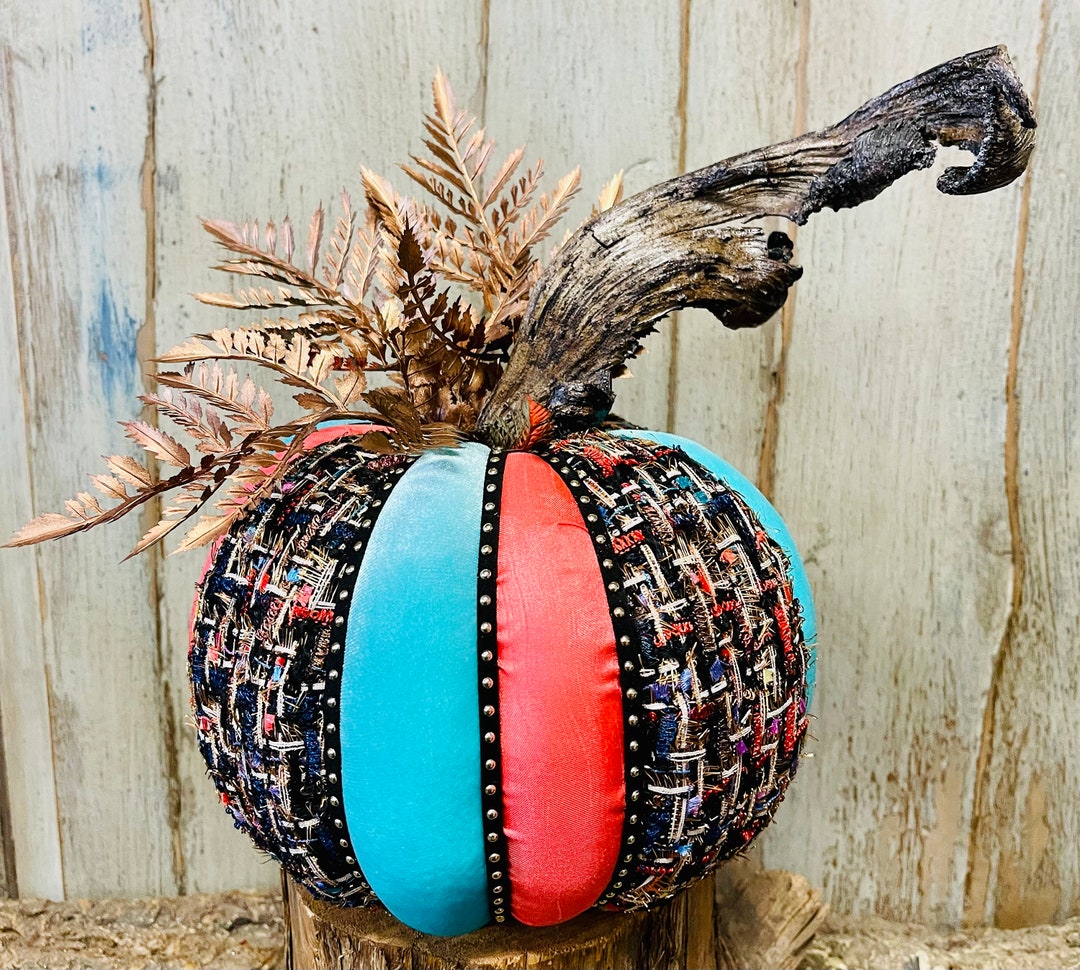 Fall Pumpkin, Handmade Pumpkin, Fabric Pumpkin, Fall Decor, Handmade ...