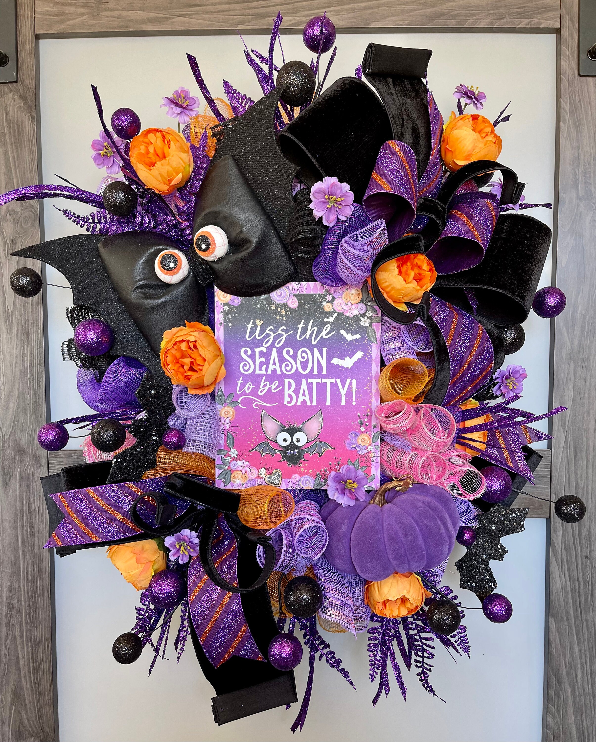 Halloween Wreath Bat Wreath Halloween Decor Bat Decor Fall - Etsy