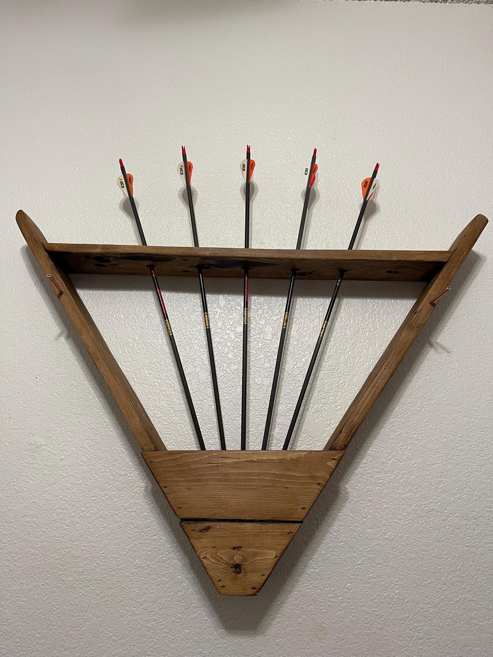 Rustic Reclaimed Wood Bow & Arrow Display Rack, Mancave Cabin Display ...