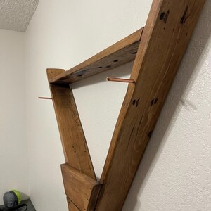 Rustic Reclaimed Wood Bow & Arrow Display Rack, Mancave Cabin Display ...