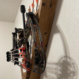 Rustic Reclaimed Wood Bow & Arrow Display Rack, Mancave Cabin Display ...