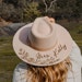 Customizable Bridal Felt Hat, "the Kelly" Style, Bridal Cowgirl Hat ...