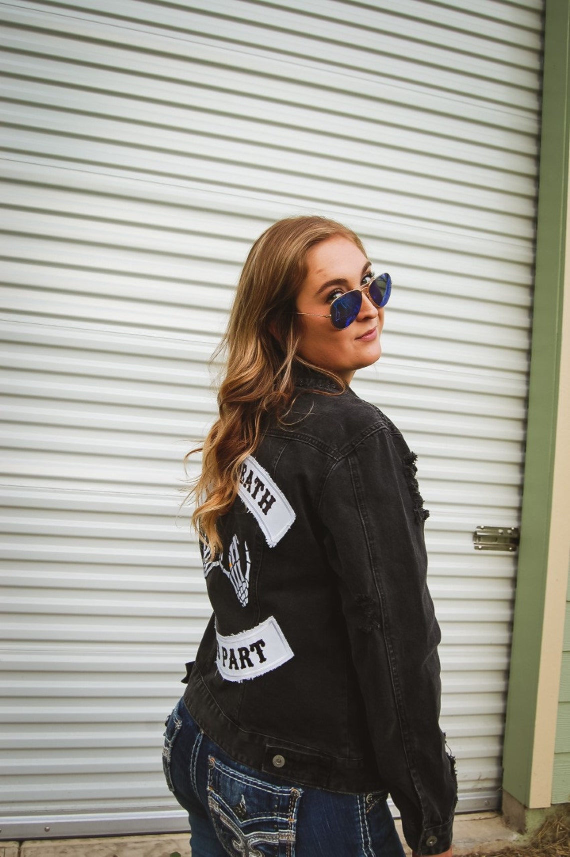 Customizable 'til Death Do Us Part Distressed Jean Jacket, Wedding ...