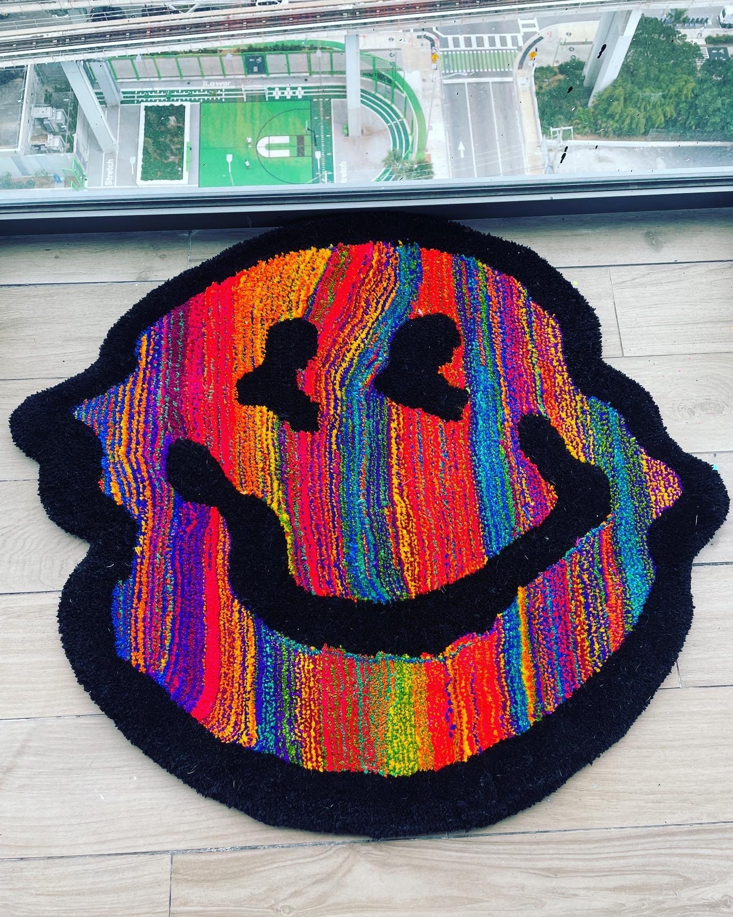 Tufted Rug Smiley Face Tufted Rug Customizable Tufted Rug - Etsy