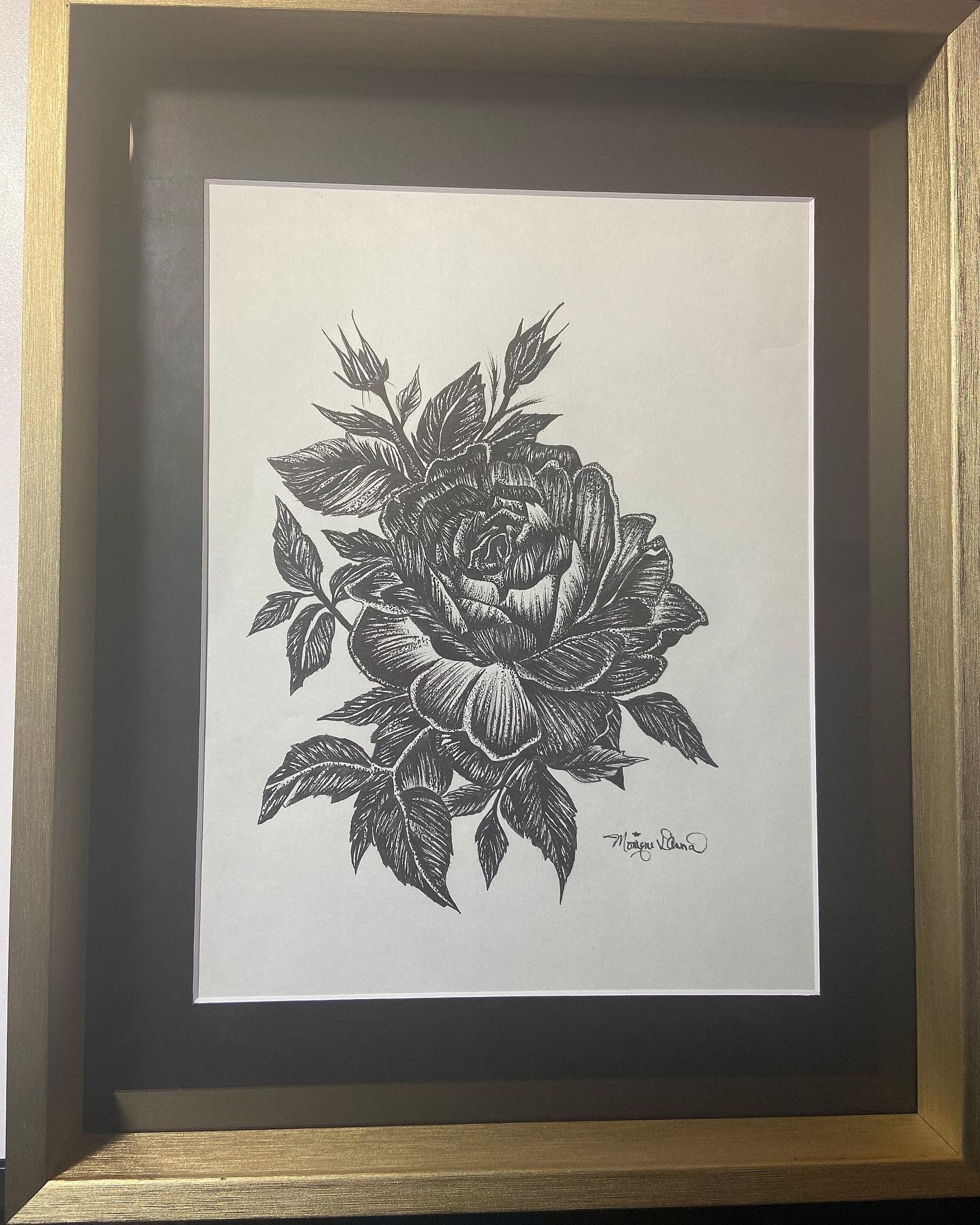 Rose Wall Art (pen Drawing Print) - Etsy