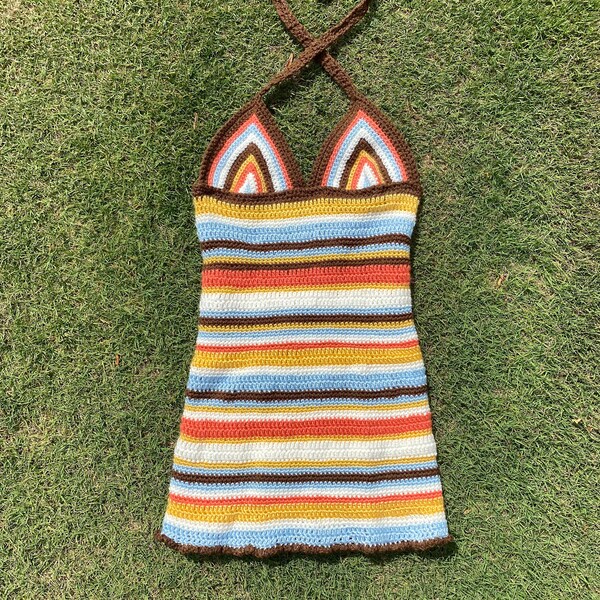 Crochet Halter Dress - Etsy