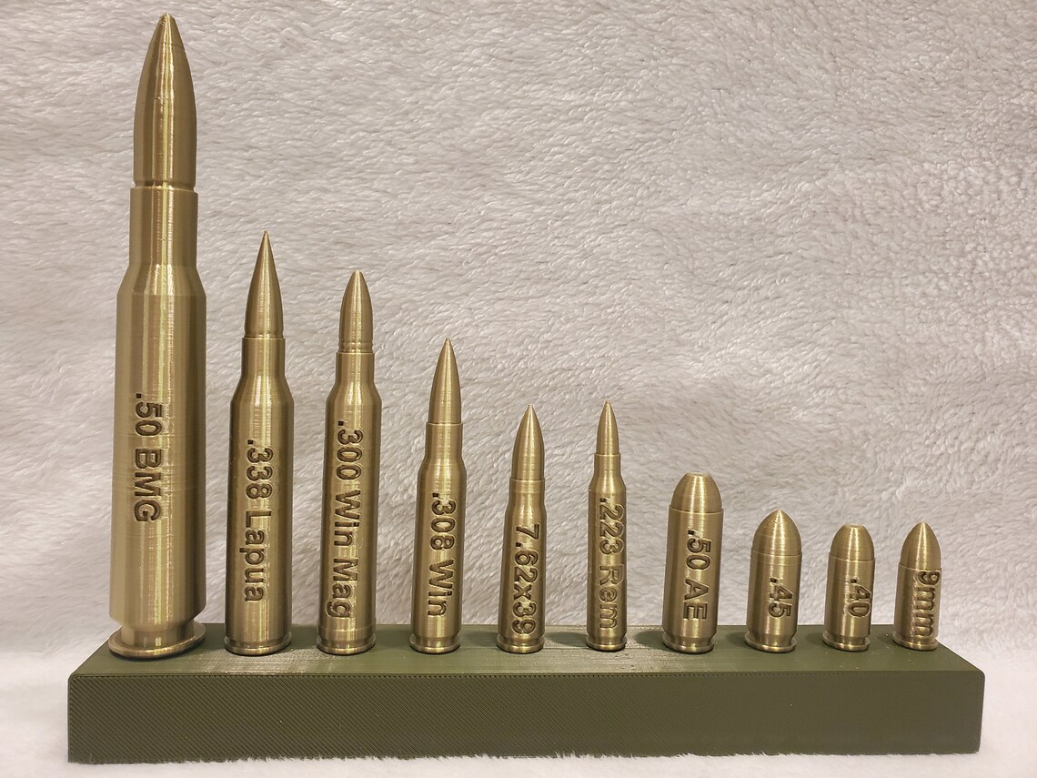 3D Printed Bullet Display | Etsy