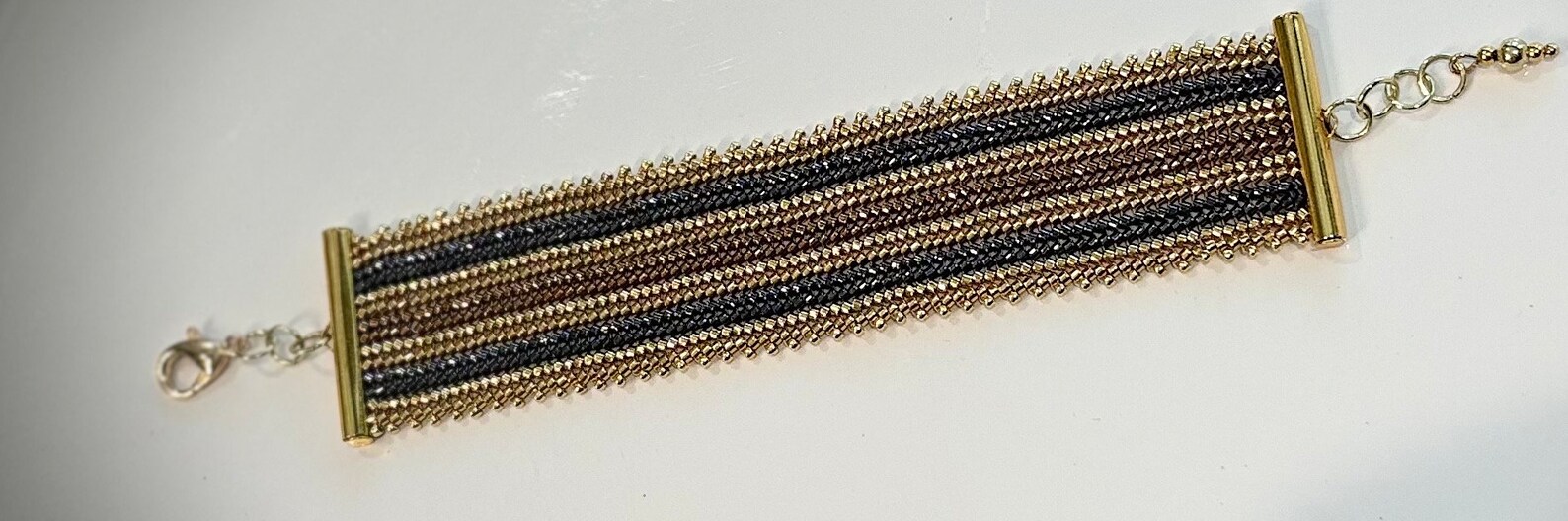 Herringbone Stitch Cuff Bracelet - Etsy