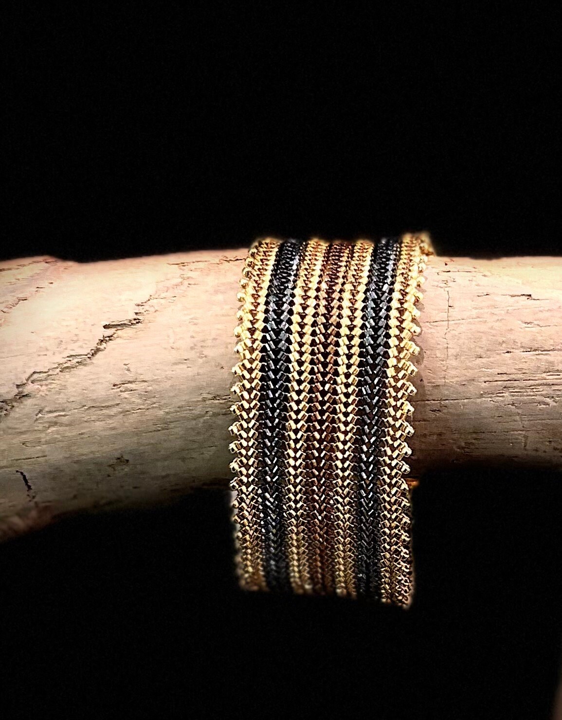 Herringbone Stitch Cuff Bracelet - Etsy