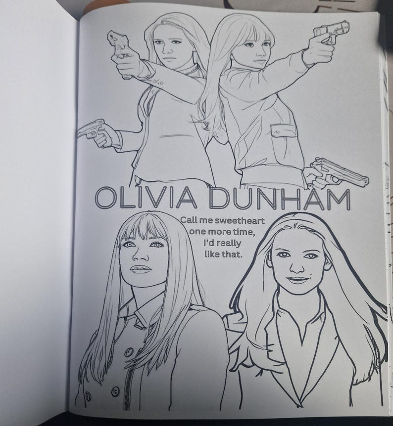 Unofficial Fringe TV Show Adult Coloring Book - 30+ Pages, Two Variants ...