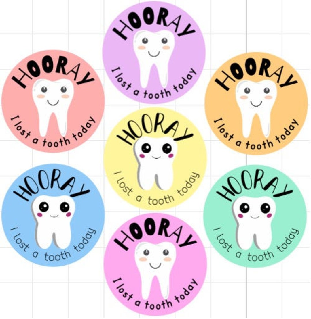 Circle OR Rectangle 'HOORAY I Lost My Tooth Today’ Stickers, Teacher ...
