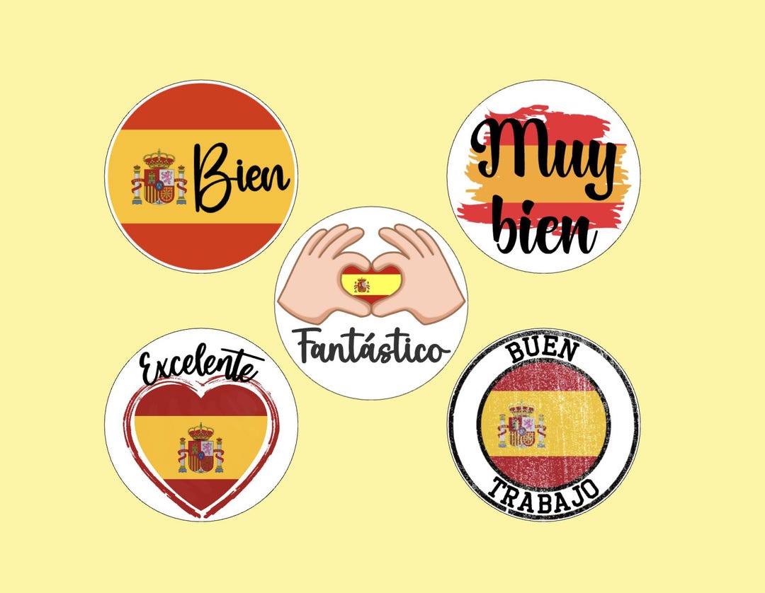 Spanish Praise Stickers, Teacher Stickers, Gift, Positive Affirmation ...