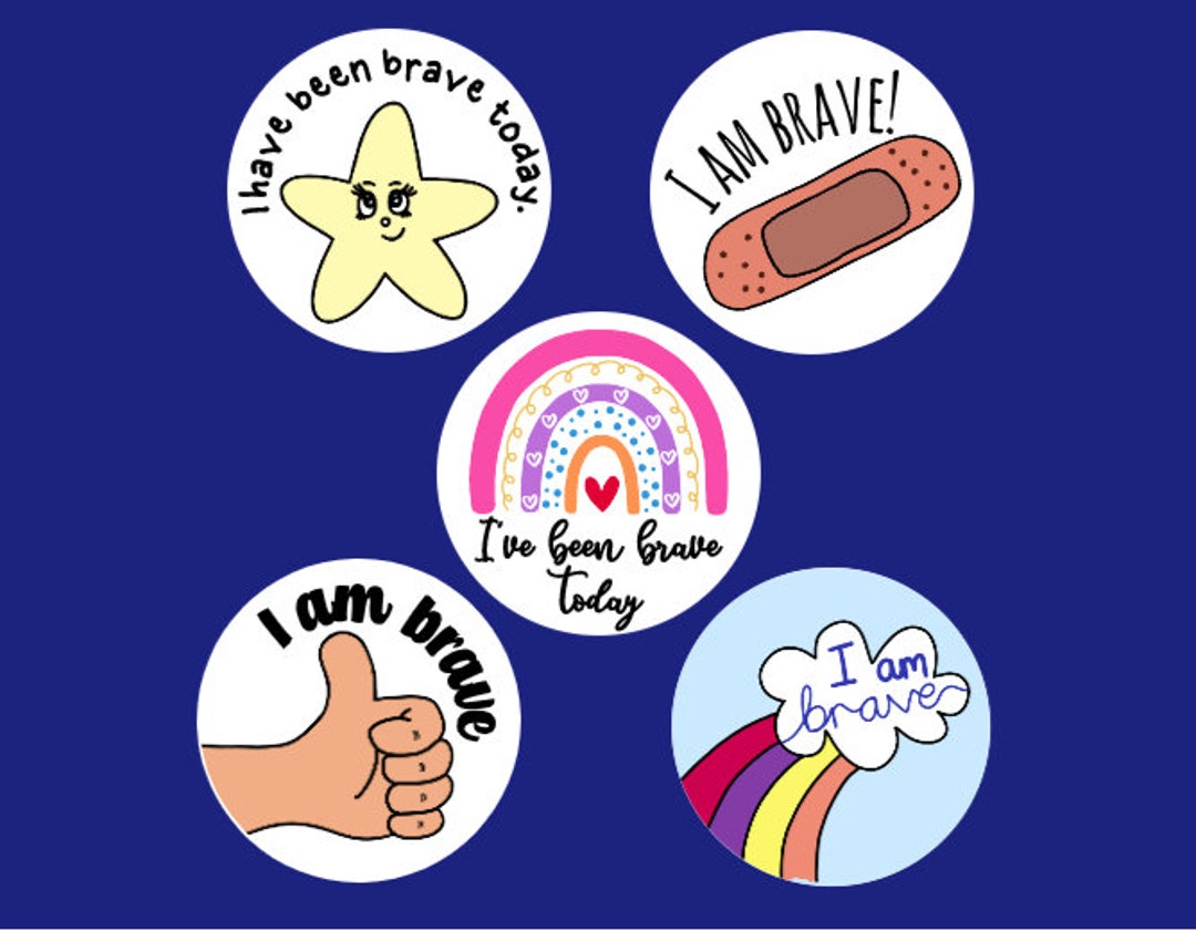 Circle I Am Brave, Bravery Stickers, Teacher, Gift, First Aid, - Etsy ...