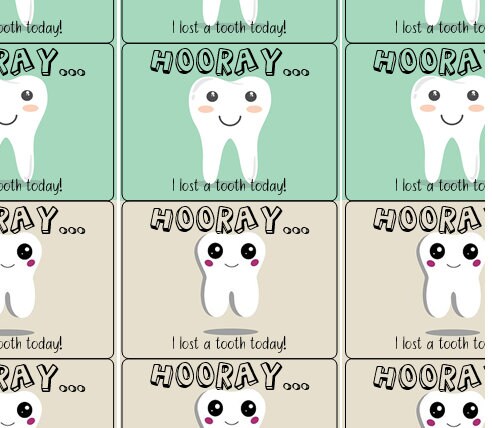 Circle OR Rectangle 'HOORAY I Lost My Tooth Today’ Stickers, Teacher ...