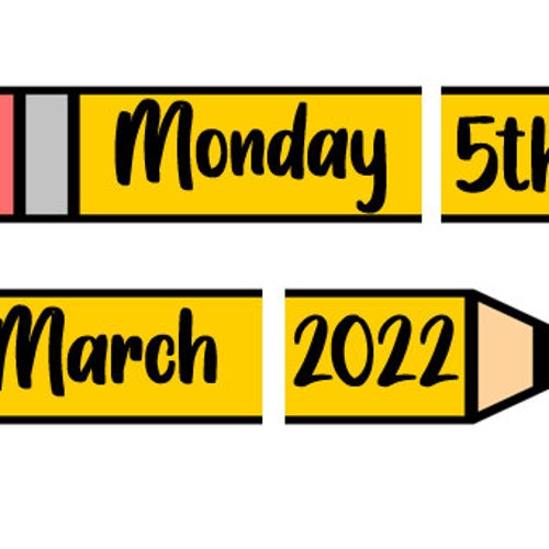 Pencil Themed Daily Flip Display Calendar up to 2030 Hanging - Etsy
