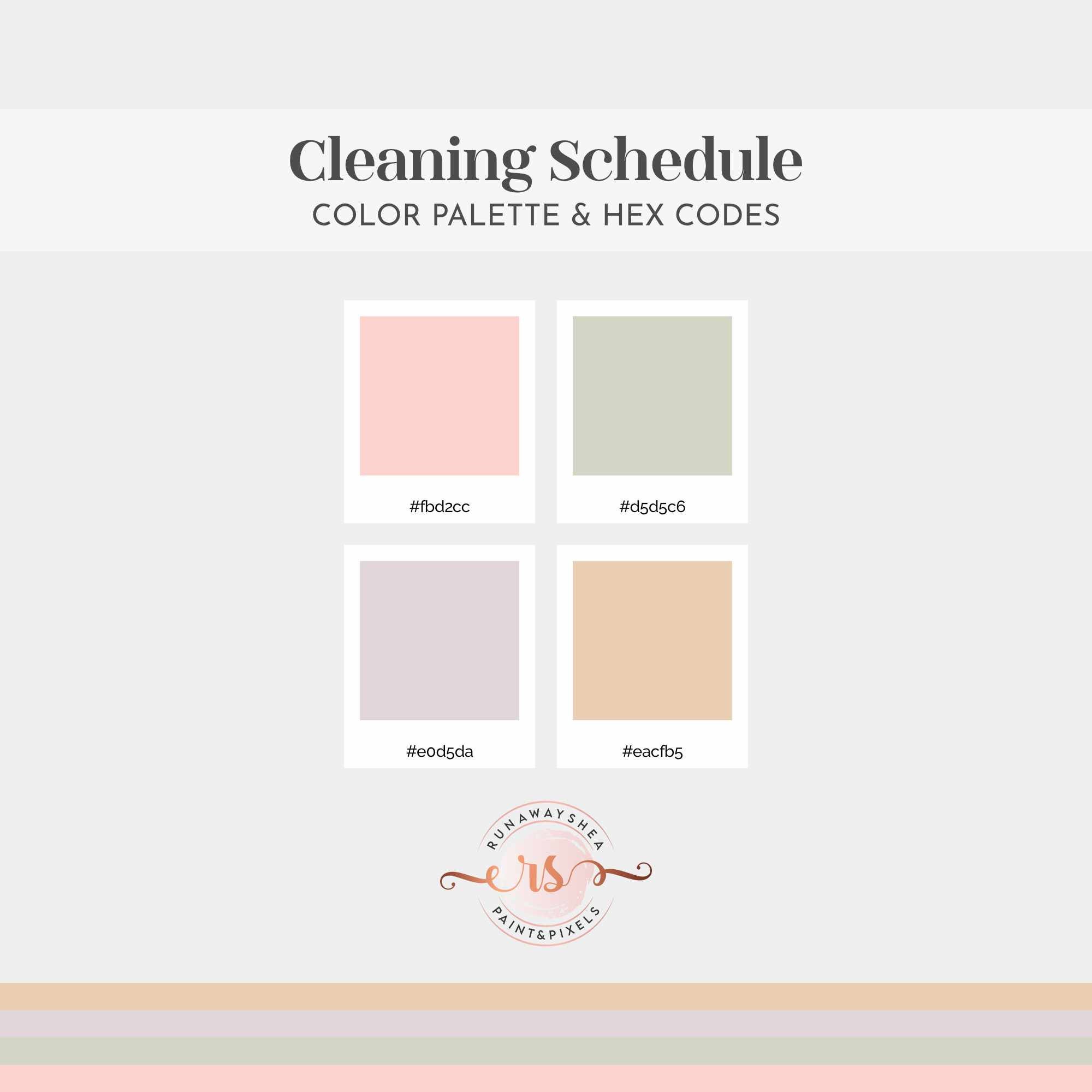 Editable Weekly Cleaning Schedule for Household Chores | Printable ...