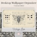 Boho Moth Desktop Wallpaper Organizer | Celestial Desktop Wallpaper Set ...