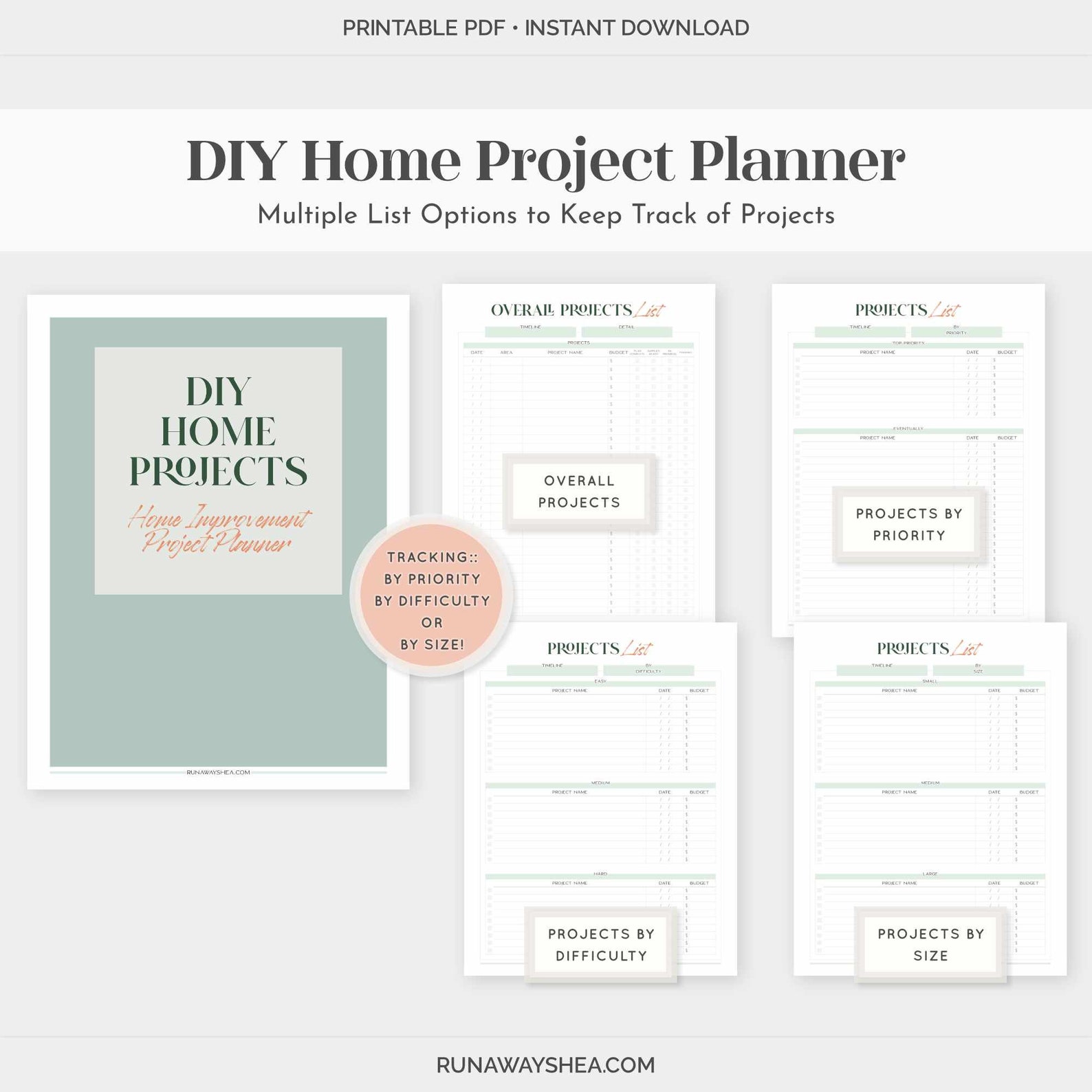 Home Project Planner Printable Ultimate Bundle Plan and - Etsy