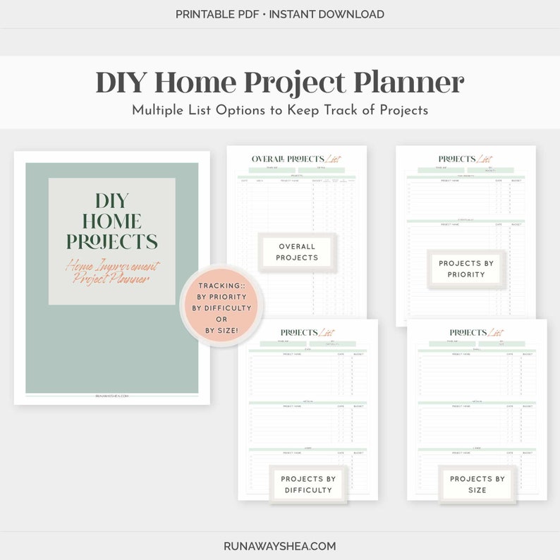 Home Project Planner Printable Ultimate Bundle Plan and - Etsy