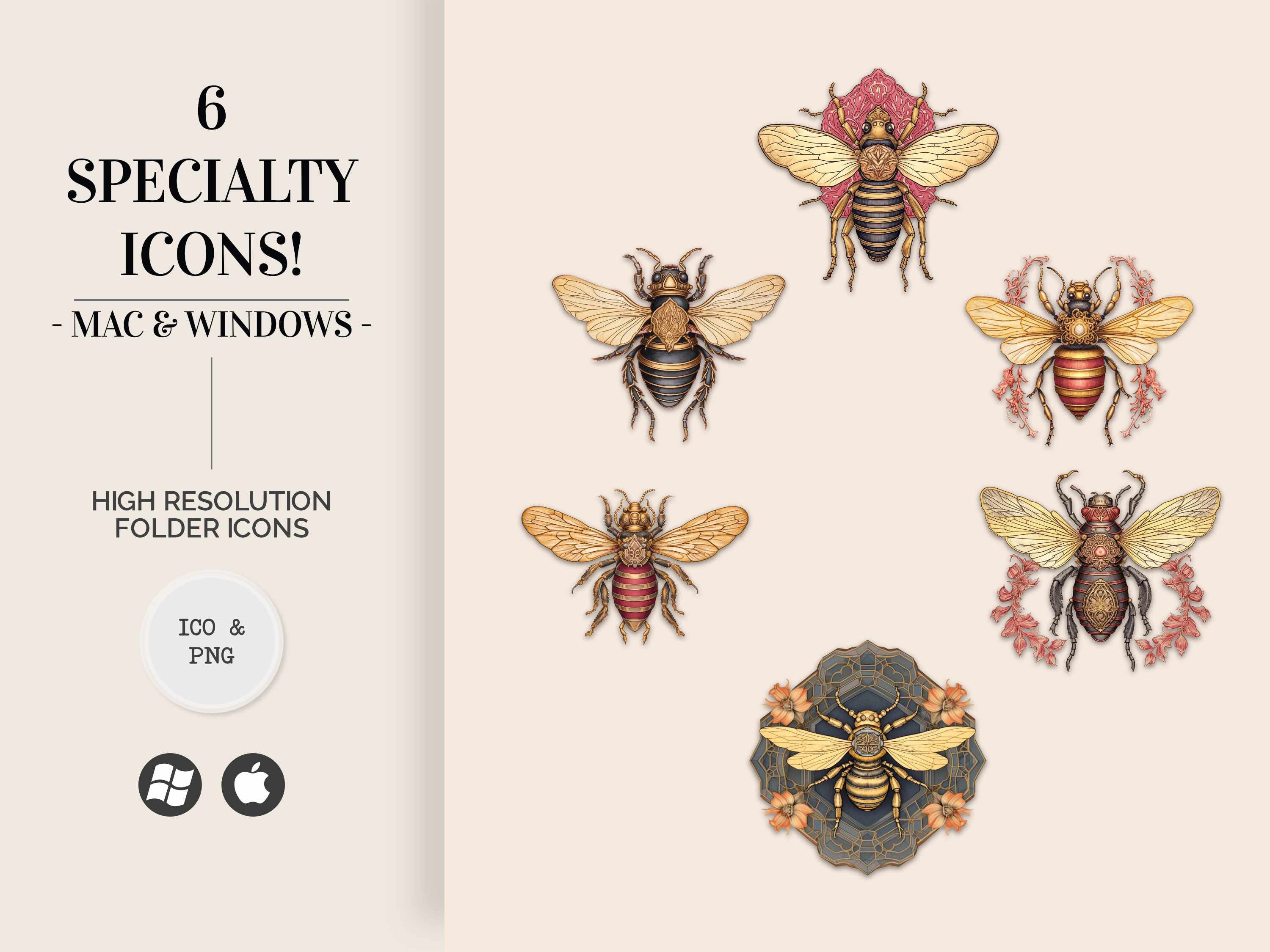 Desktop Organizer Art Nouveau Bee Wallpaper - Vintage Art Light ...