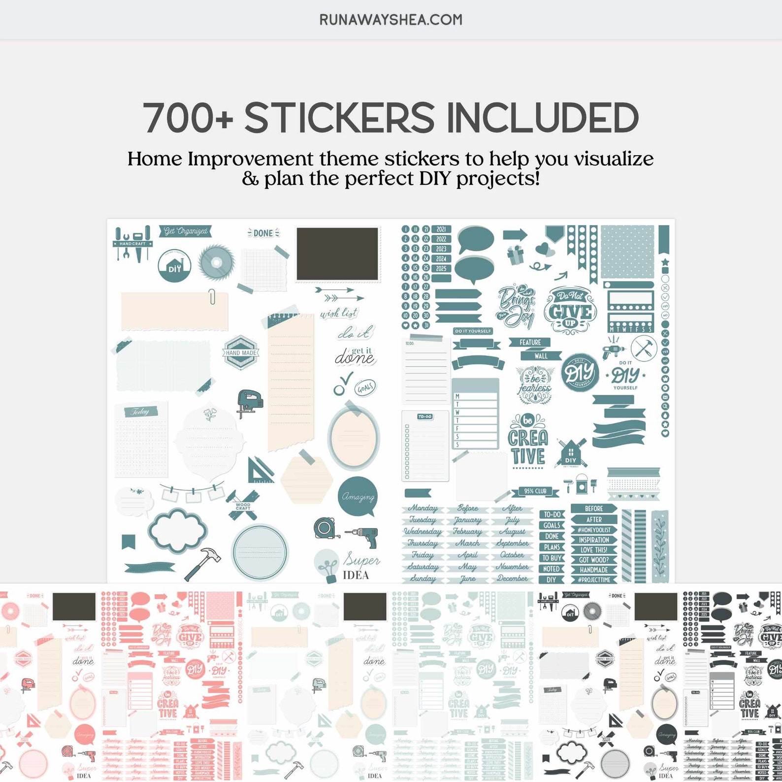 Digital Home Project Planner for DIY Projects Room - Etsy