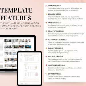 Notion Template House Planning - Home Renovation Household Planner ...
