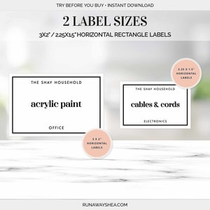 Editable Storage Labels Template | Customize Your Own Labels & Use for ...