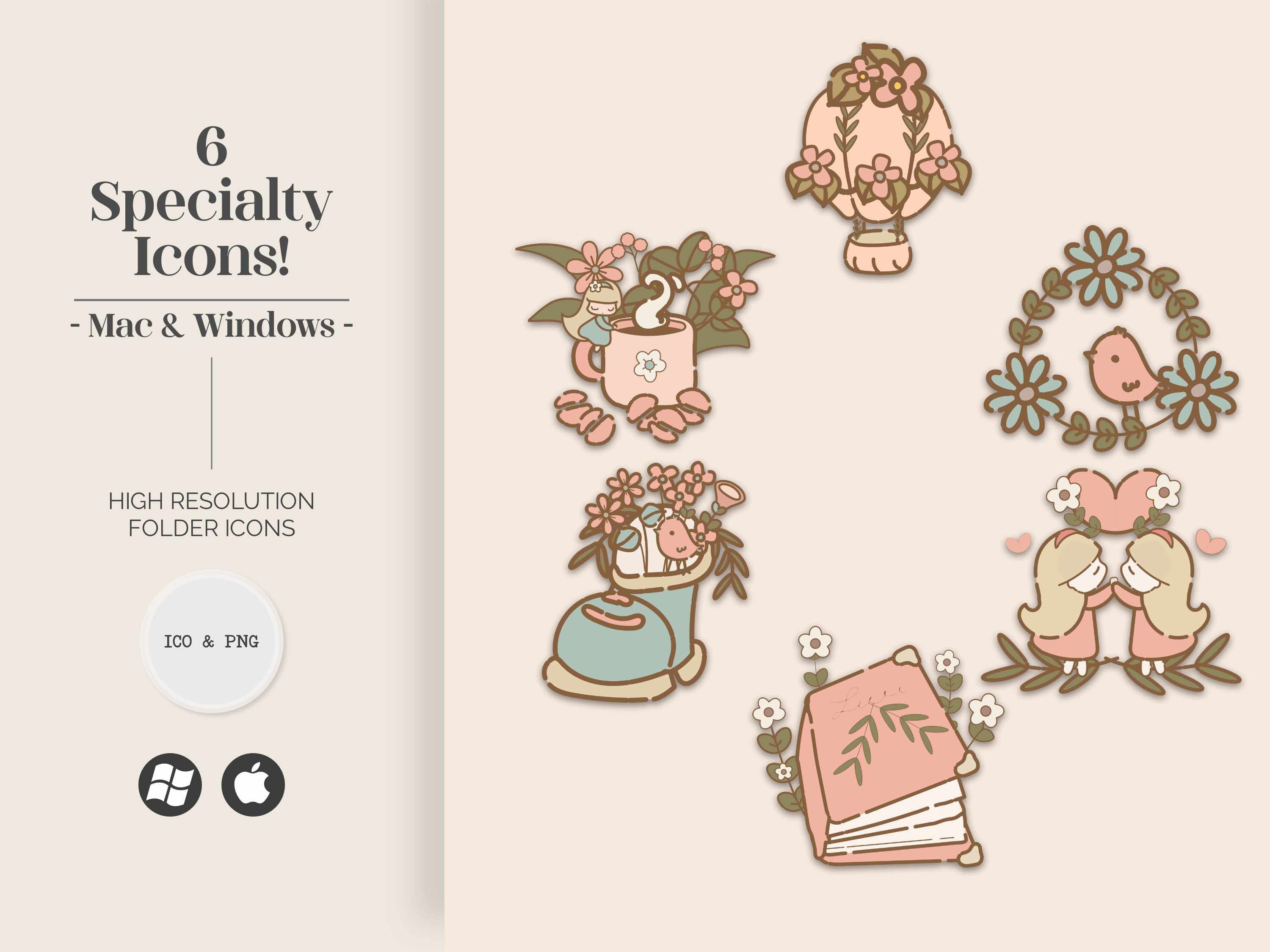 Desktop Organizer Cottagecore Wallpaper Vintage Art Whimsical Cute Mac ...