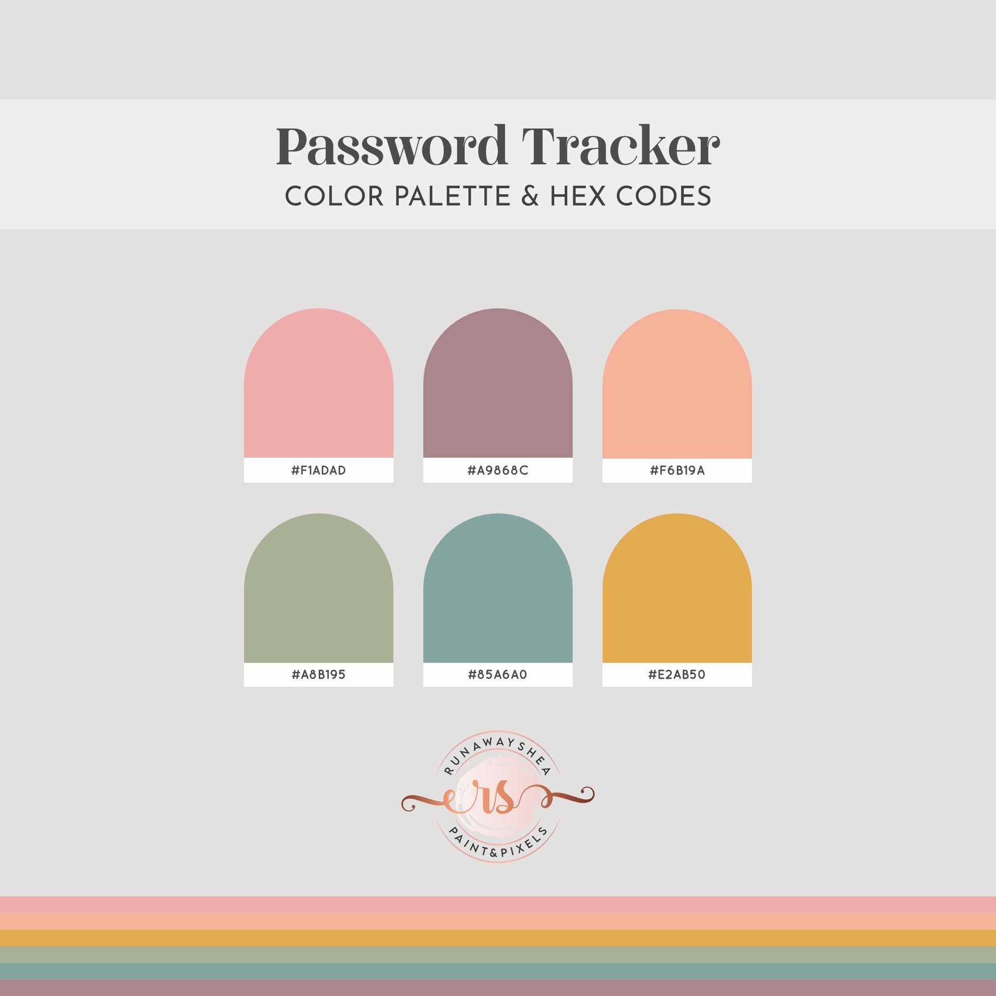 Editable Password Tracker Printable | Feminine Floral Fillable Password ...