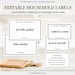 Editable Storage Labels Template Customize Your Own Labels & Use for ...