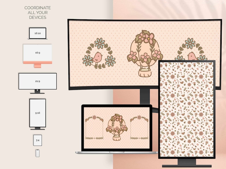 Desktop Organizer Cottagecore Wallpaper Vintage Art Whimsical Cute Mac ...