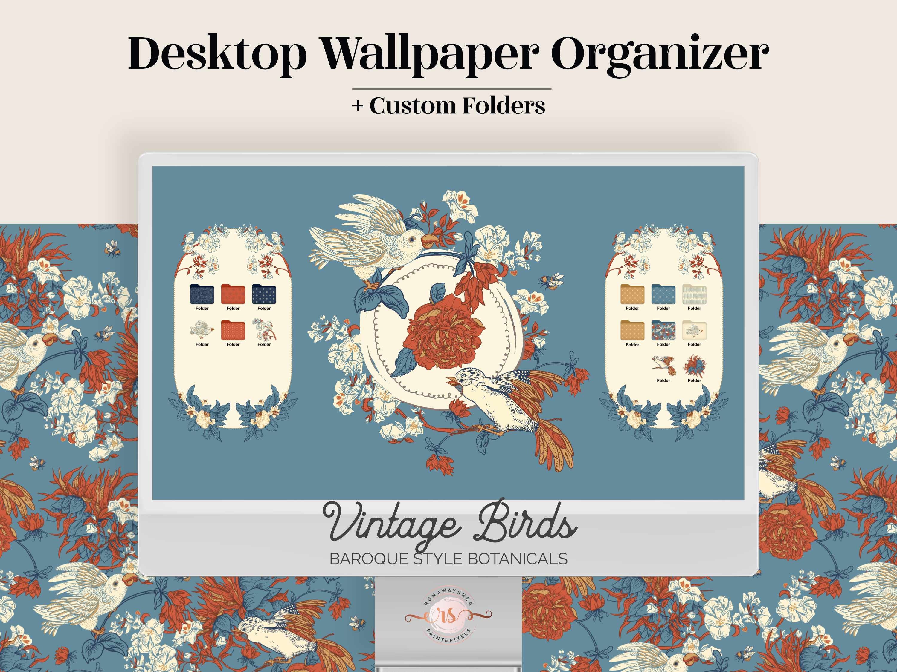 Vintage Bird Desktop Wallpaper