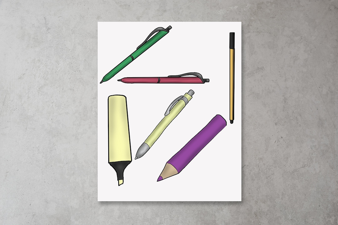 Cliparts Pens/pencils Digital Flipchart Style - Etsy