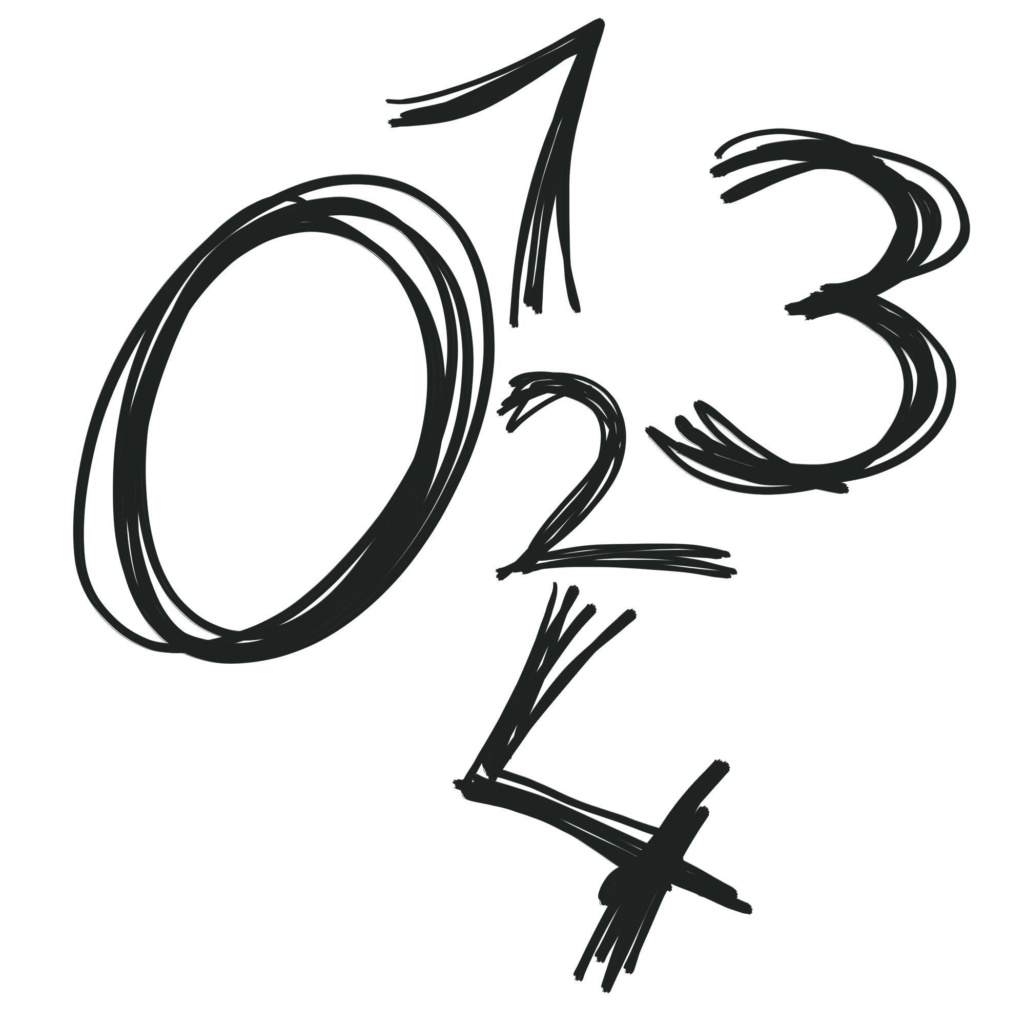 Clipart's Numbers scribble Digital Flipchart - Etsy