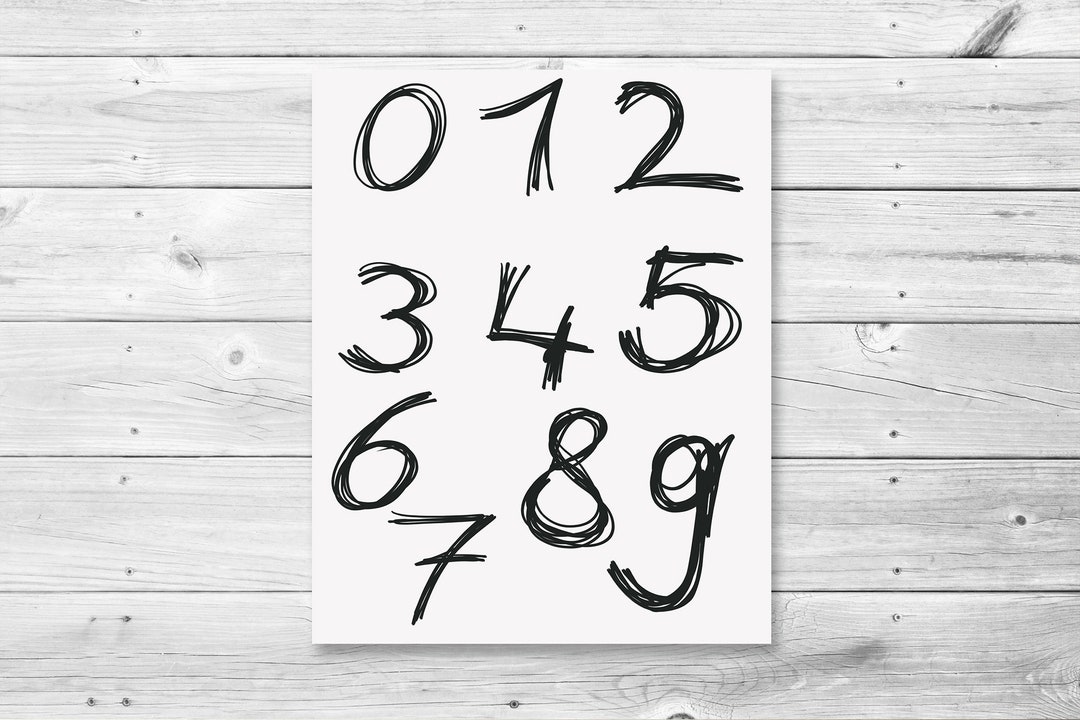 Clipart's Numbers scribble Digital Flipchart - Etsy