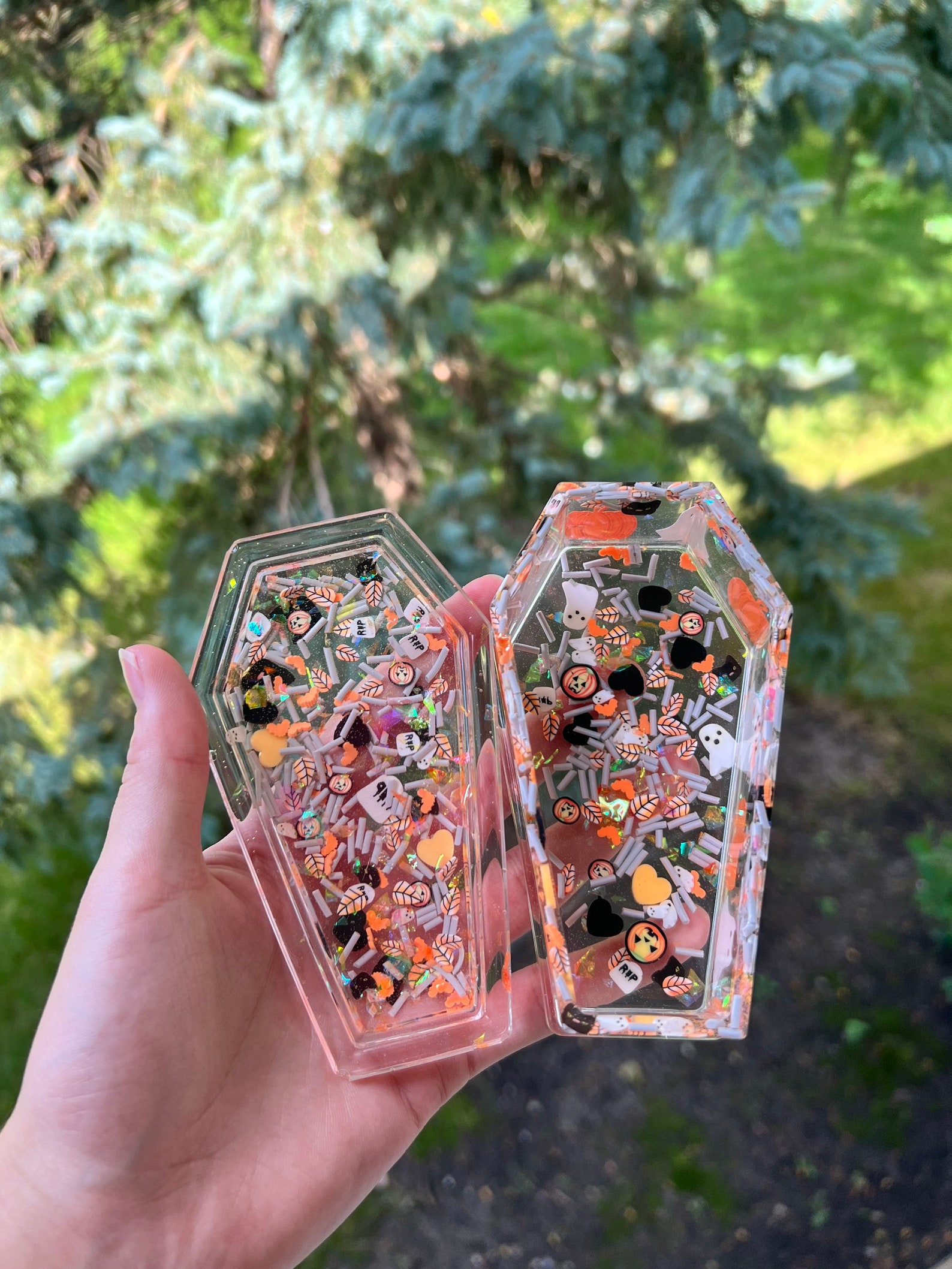 Ghost Resin Coffintrinket Box Resin Coffin Decor Coffin - Etsy