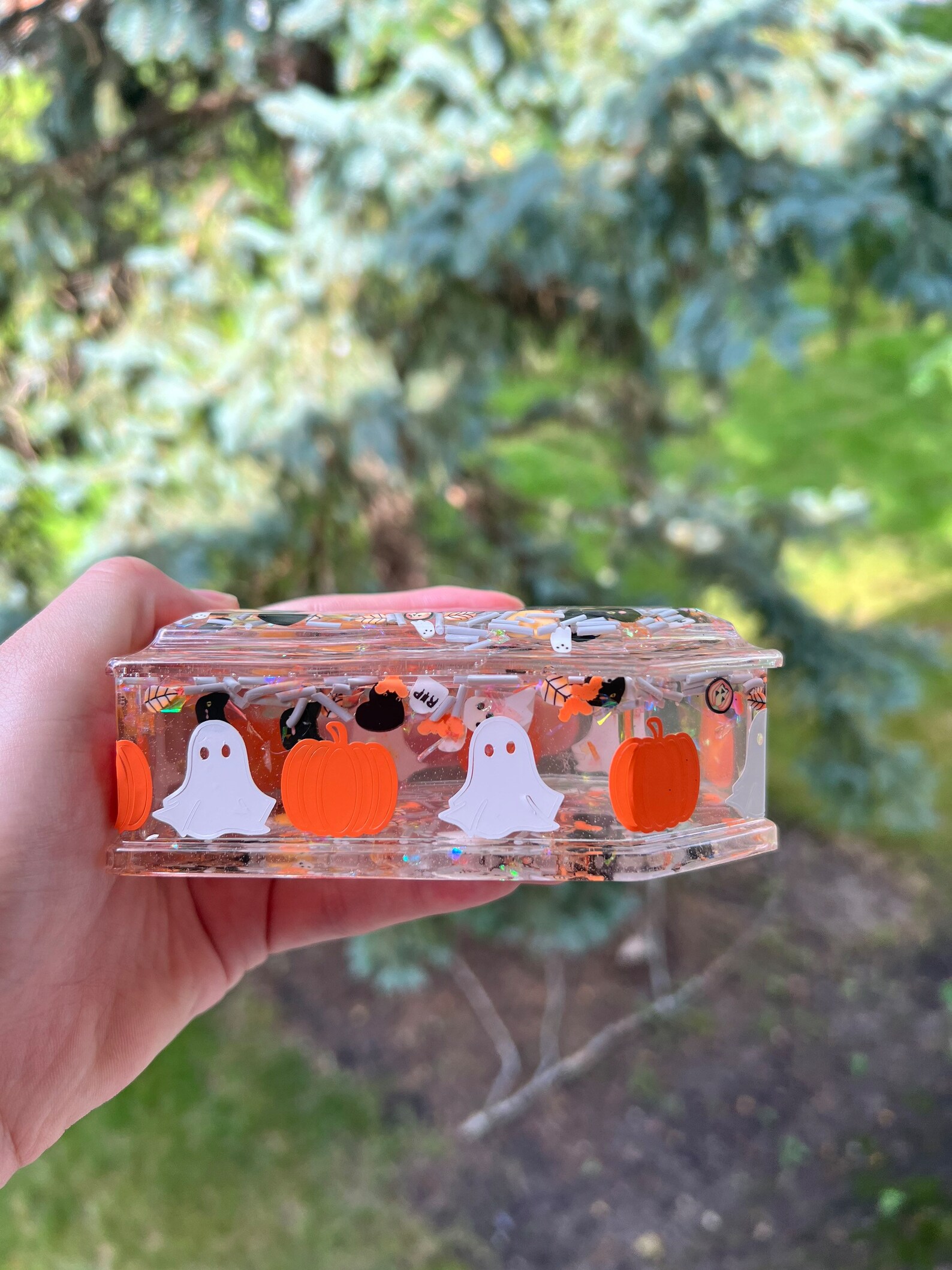 Ghost Resin Coffintrinket Box Resin Coffin Decor Coffin - Etsy