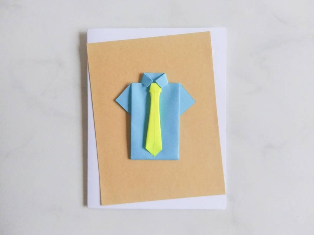Father's Day Shirt and Tie Card Birthday Card for Him Card for Dad ...