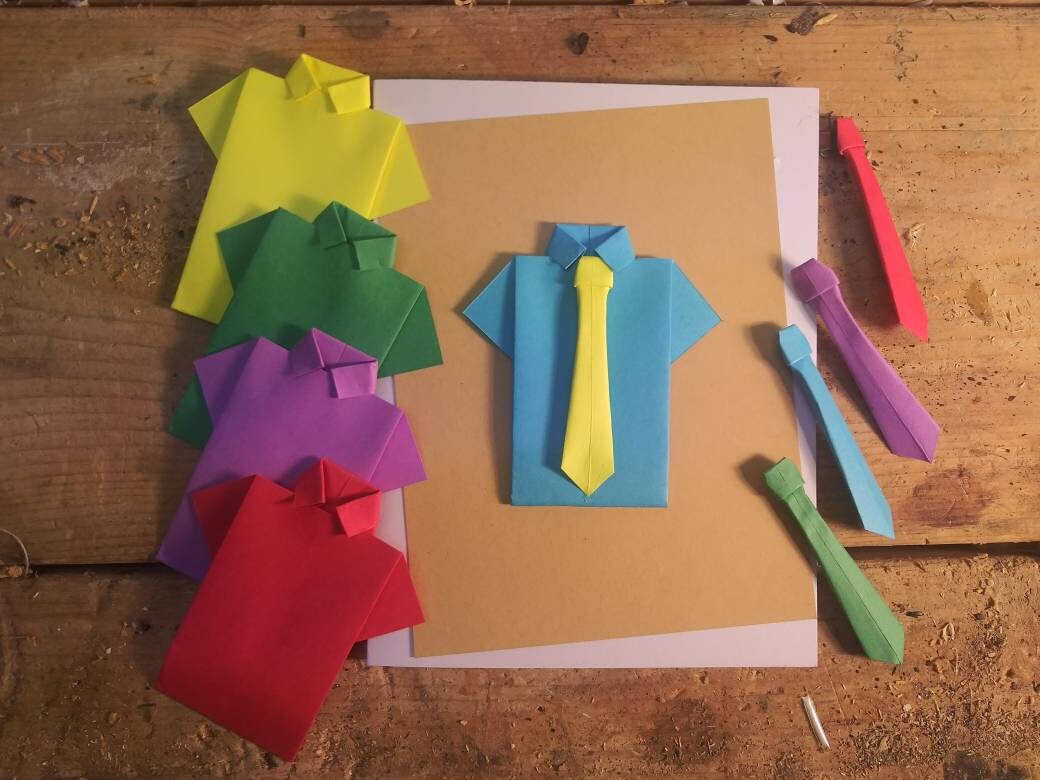 Father's Day Shirt and Tie Card Birthday Card for Him Card for Dad ...