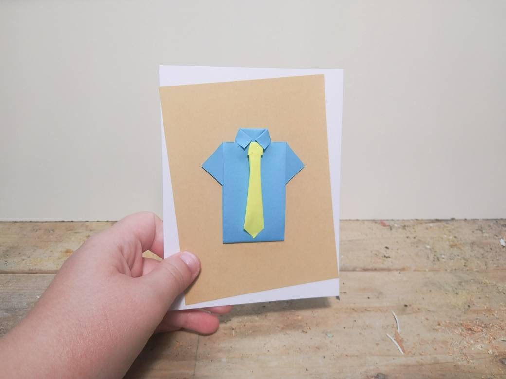 Father's Day Shirt and Tie Card Birthday Card for Him Card for Dad ...