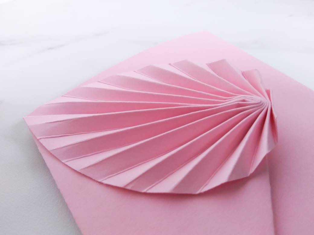 Blank Leaf Origami Card Pastel Leaves Card Spring Cards Easter Note ...