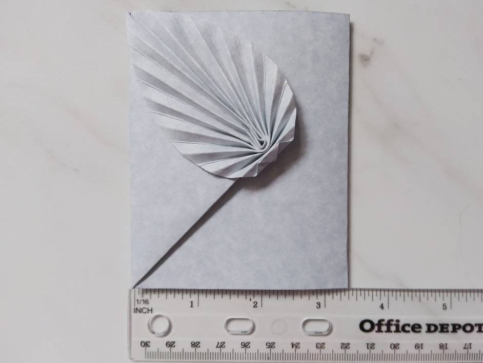 5 Mini Leaf Note Cards Party Invitation Blank Fan Origami Note Origami ...