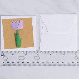 Origami Easter Cards Set Origami Tulip Cards Pack of 5 Mini Cards ...
