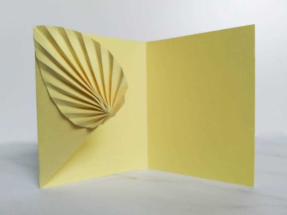 Blank Leaf Origami Card Pastel Leaves Card Spring Cards Easter Note ...