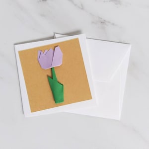 Origami Easter Cards Set Origami Tulip Cards Pack of 5 Mini Cards ...