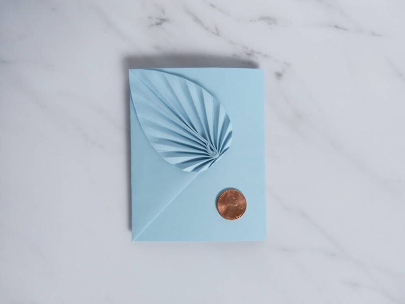 Blank Leaf Origami Card Pastel Leaves Card Spring Cards | Etsy
