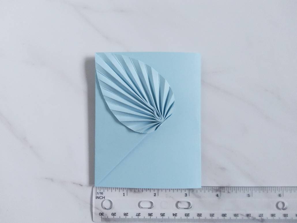 Blank Leaf Origami Card Pastel Leaves Card Spring Cards Easter Note ...