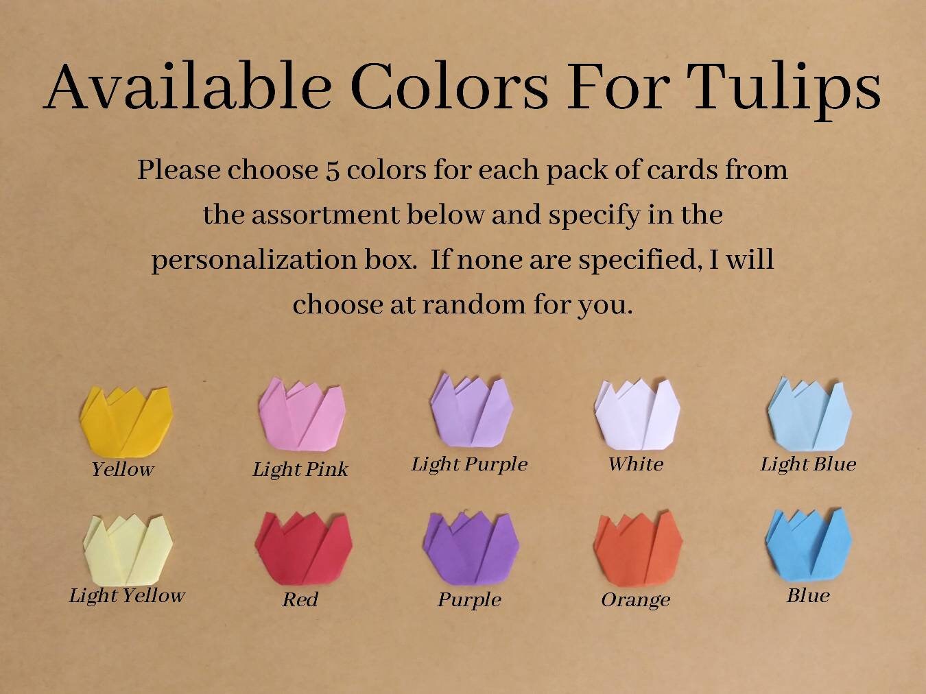 Origami Easter Cards Set Origami Tulip Cards Pack of 5 Mini Cards ...