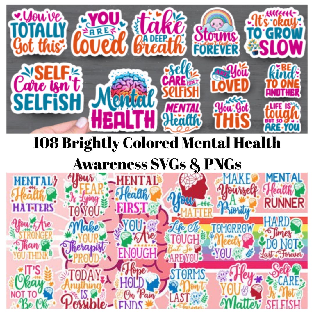 Mental Health SVG Bundle Mental Health Matters Shirt SVG PNG Design ...